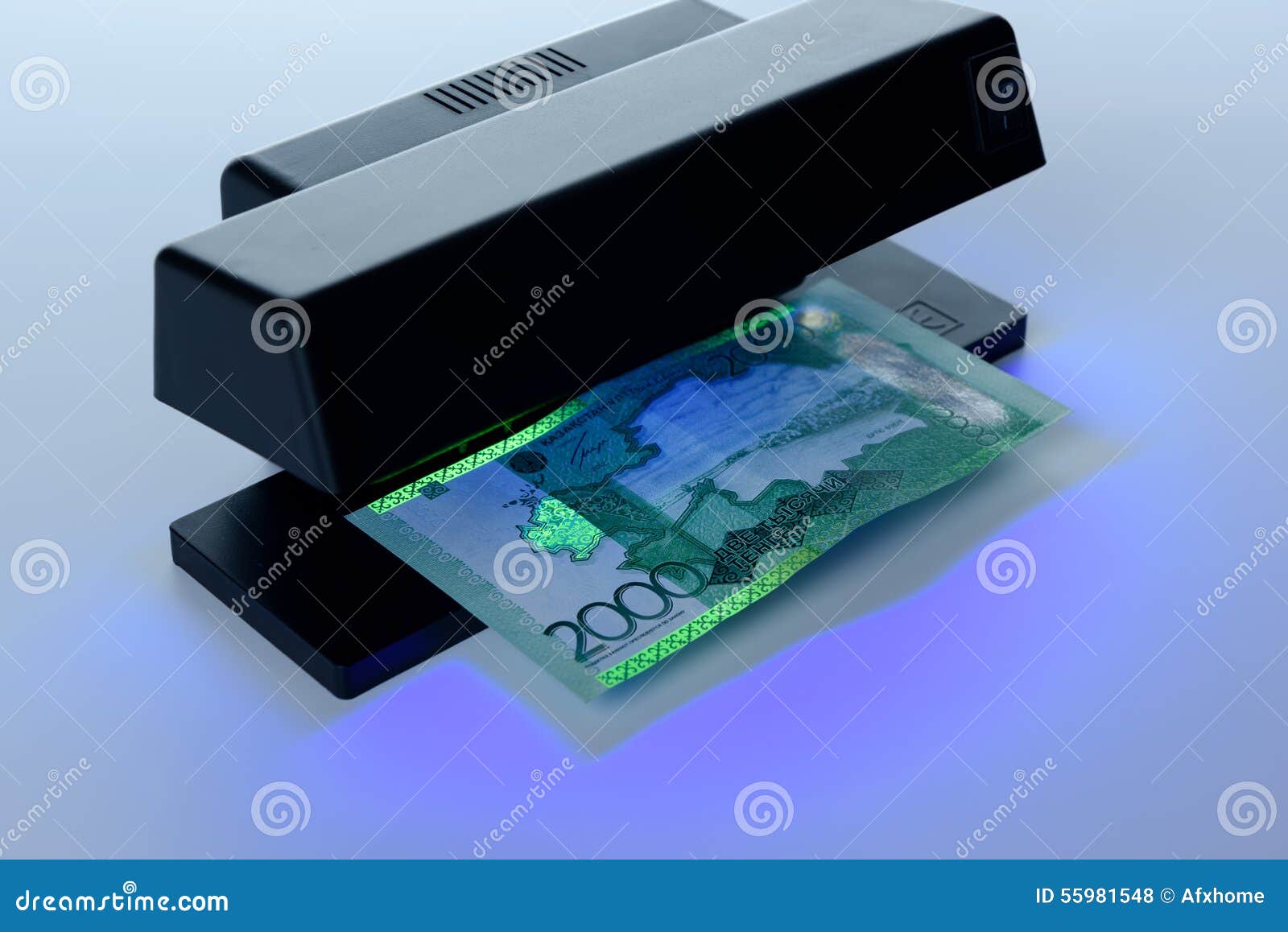 Security Features on Banknote in UV Light Protection Stock Photo ...