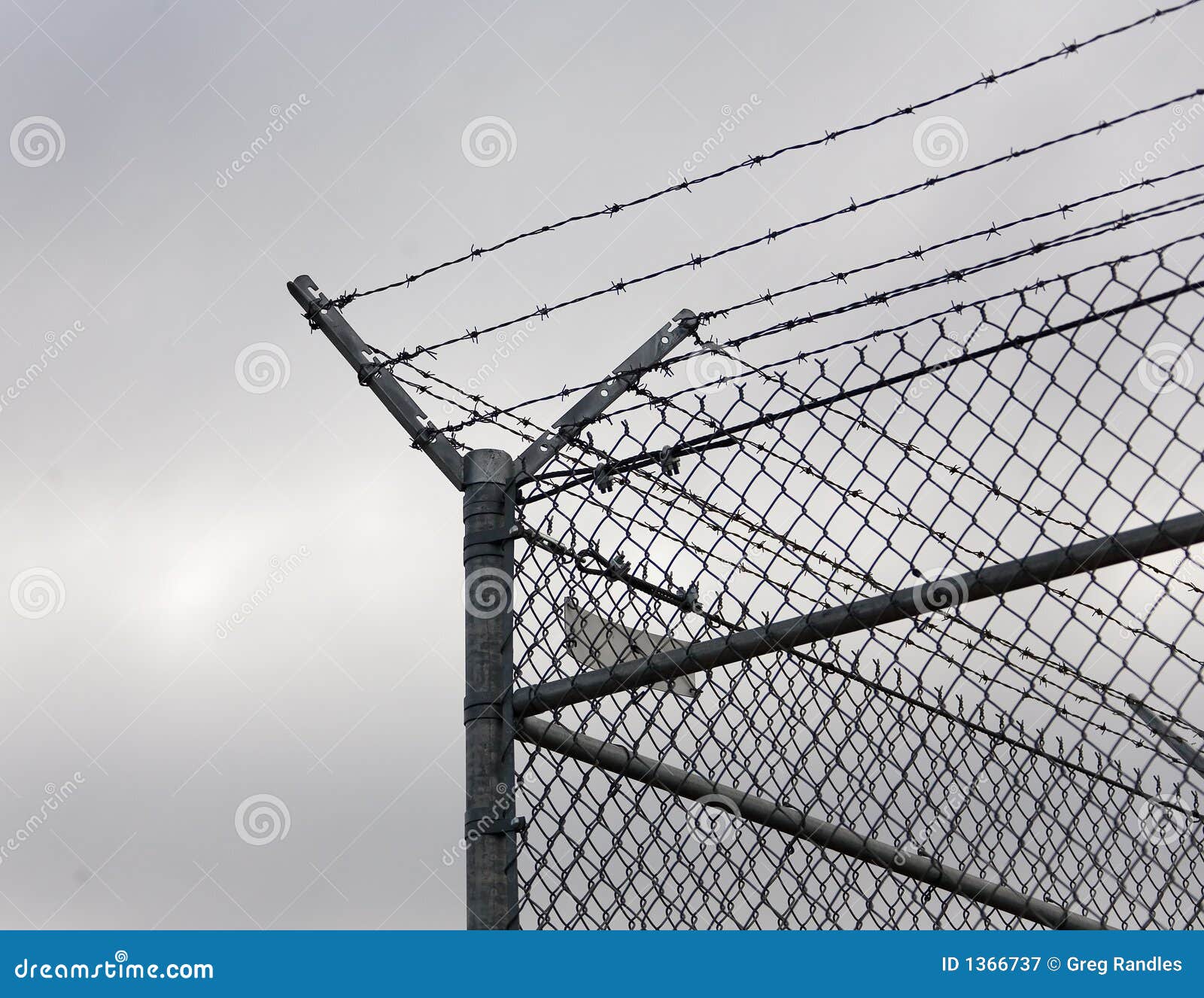 Security Fence stock image. Image of chain, fencepost - 1366737