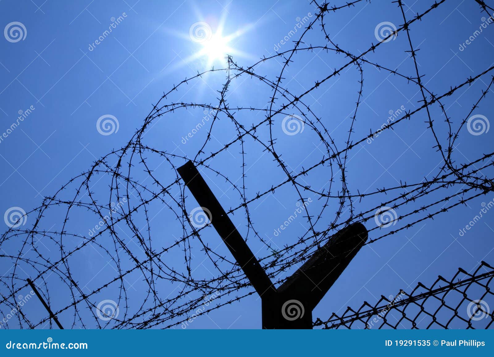 Security Fence stock image. Image of danger, metal, border - 19291535