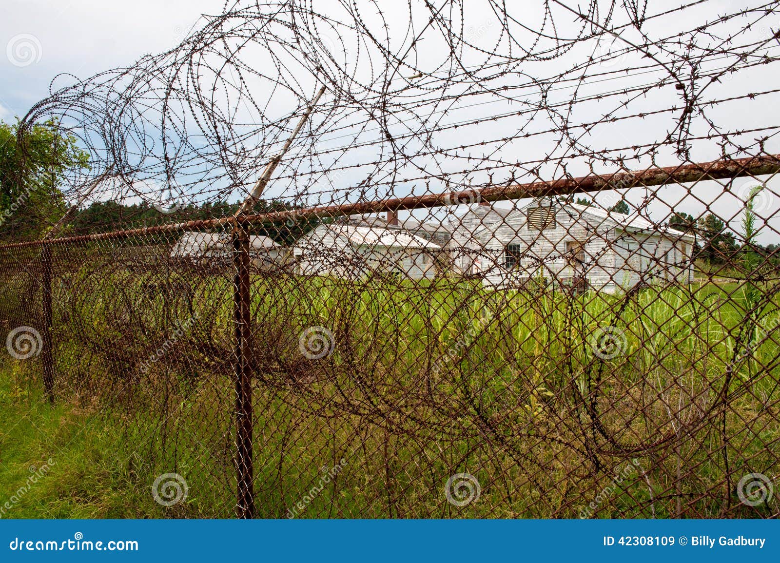 Security Fence stock image. Image of prison, intimidating - 42308109