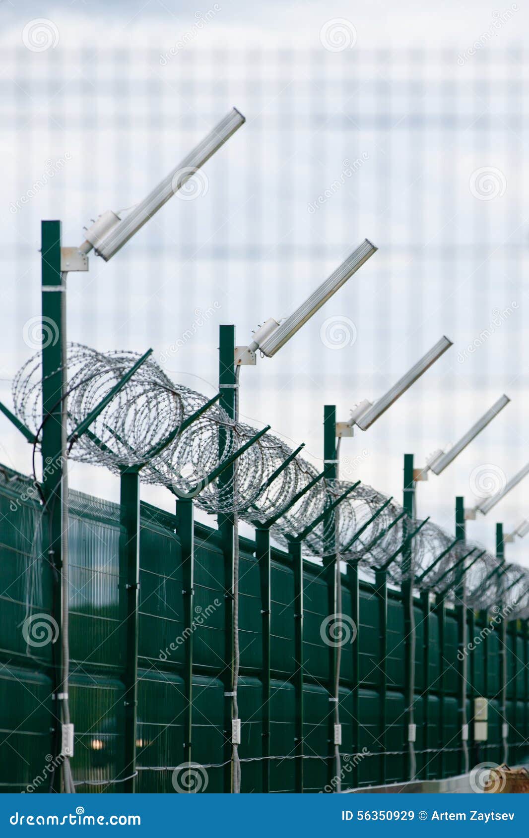 Security fence in prison stock image. Image of barbwire - 56350929