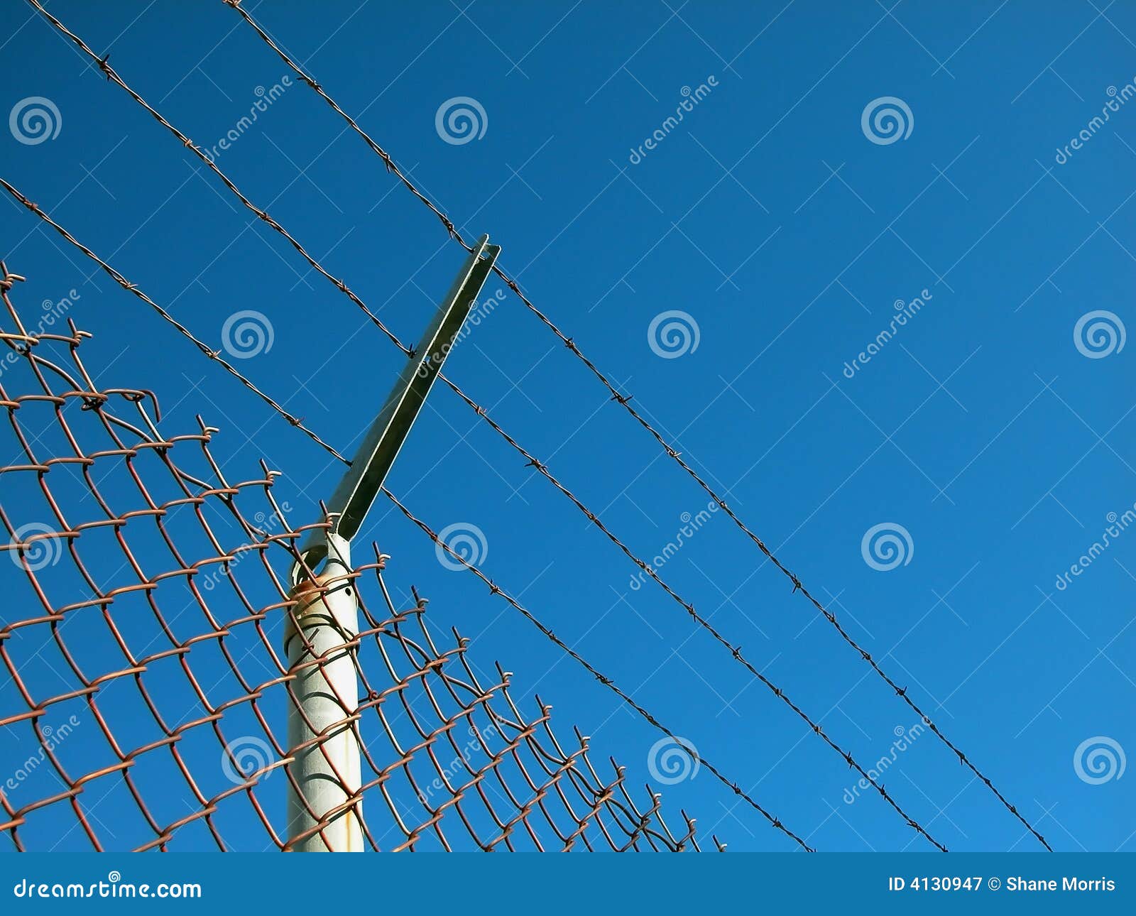 Security Fence with Wires stock image. Image of boundary - 4130947