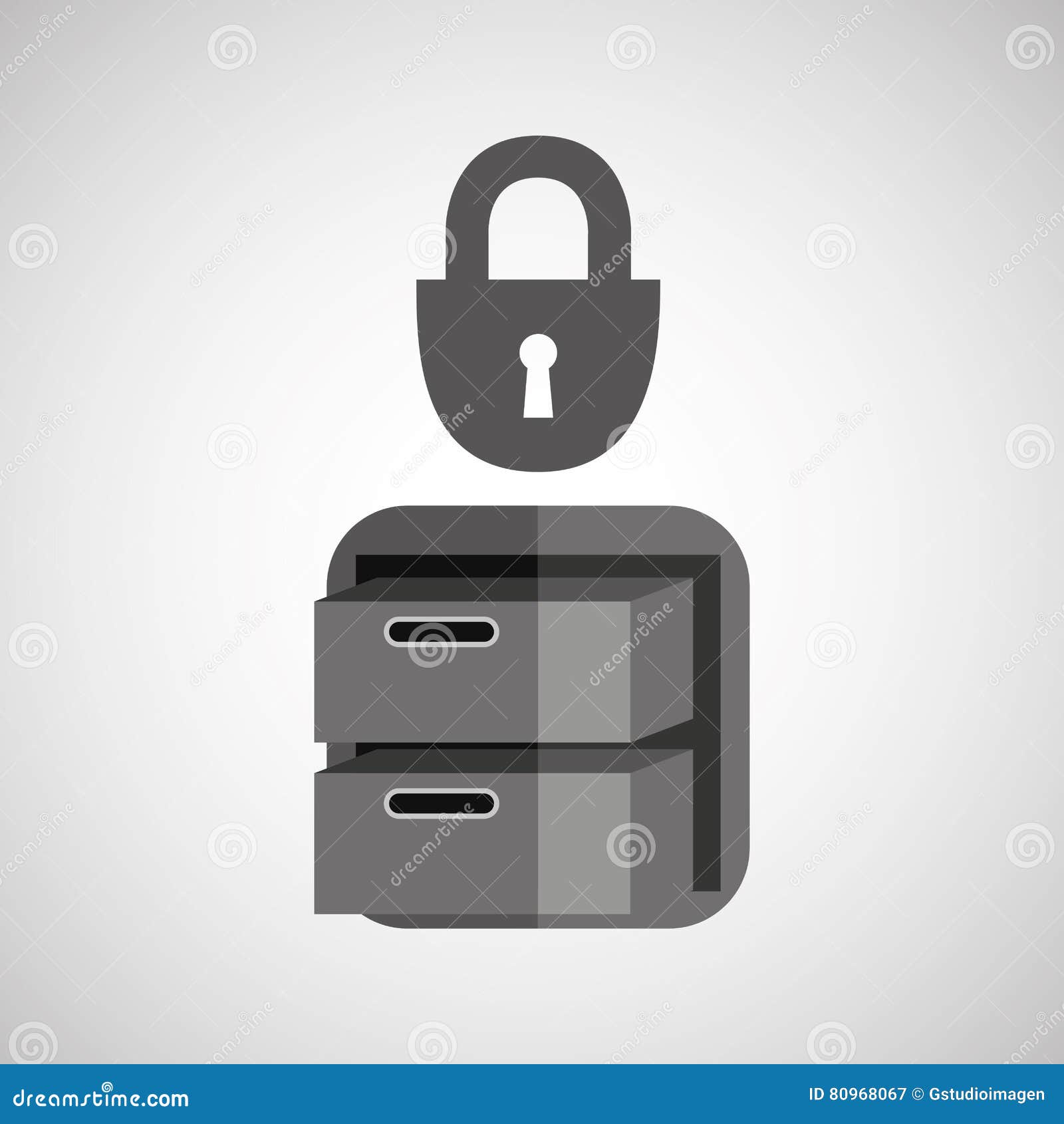 Security File Cabinet Icon Design Stock Vector - Illustration of ...