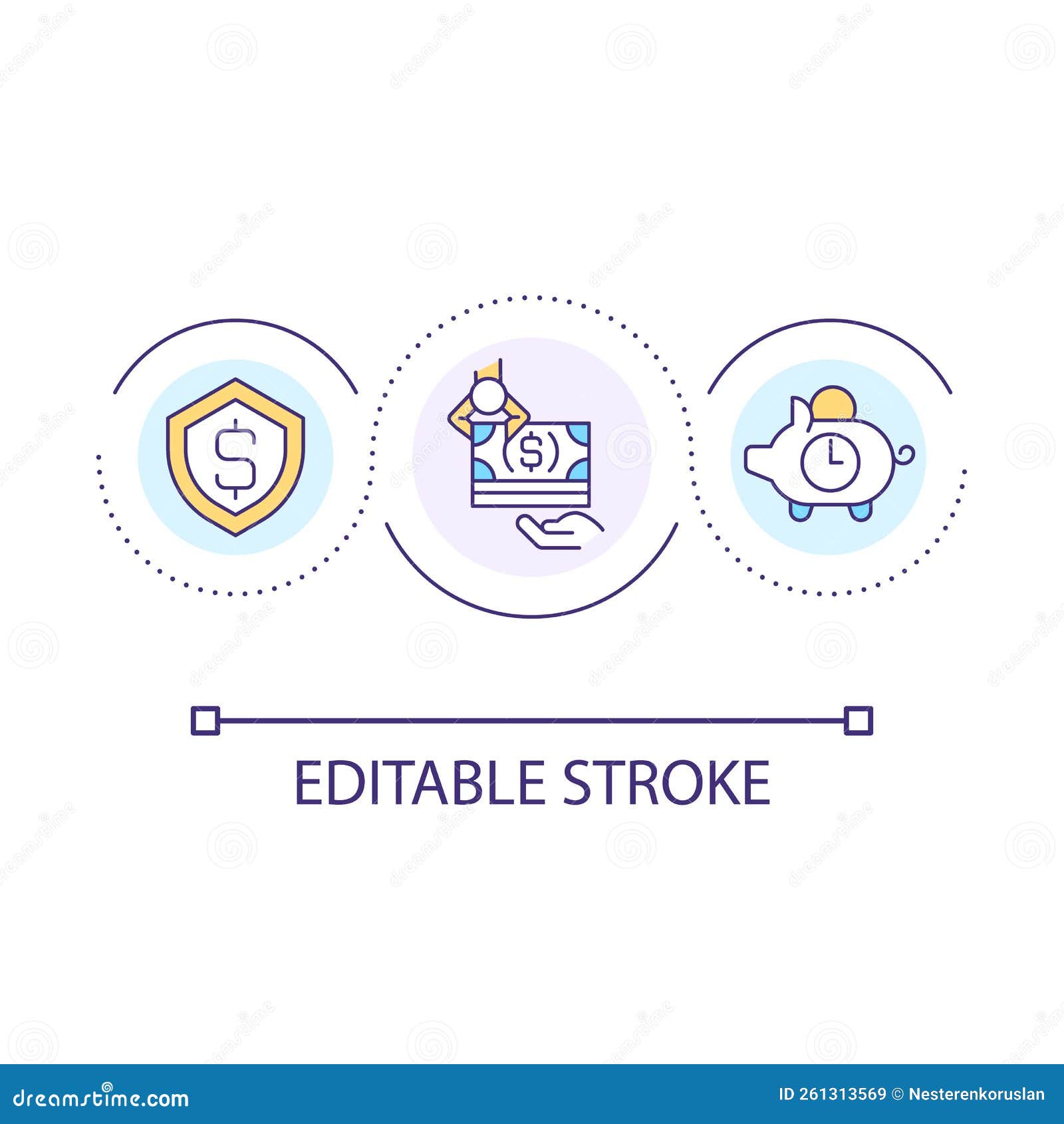 Security of Financial Transactions Loop Concept Icon Stock Vector ...