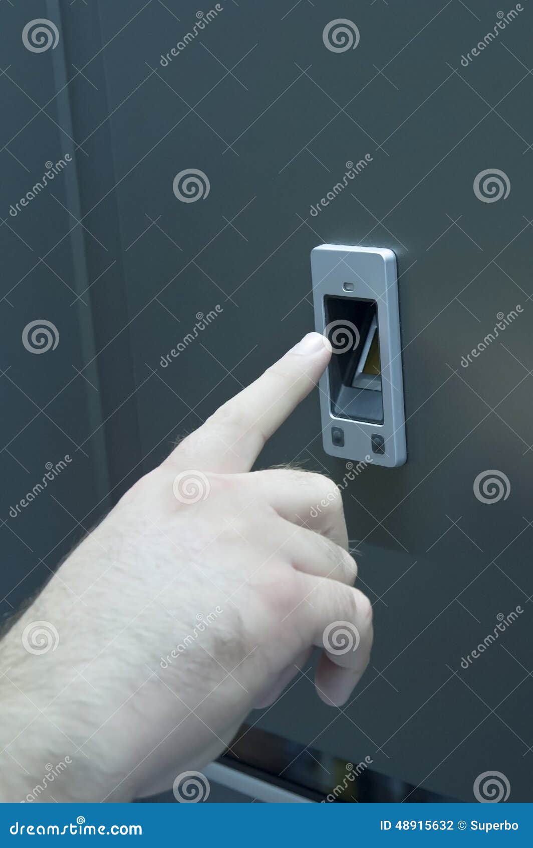 Security Finger Print Door Open Stock Photo - Image of machine, control ...