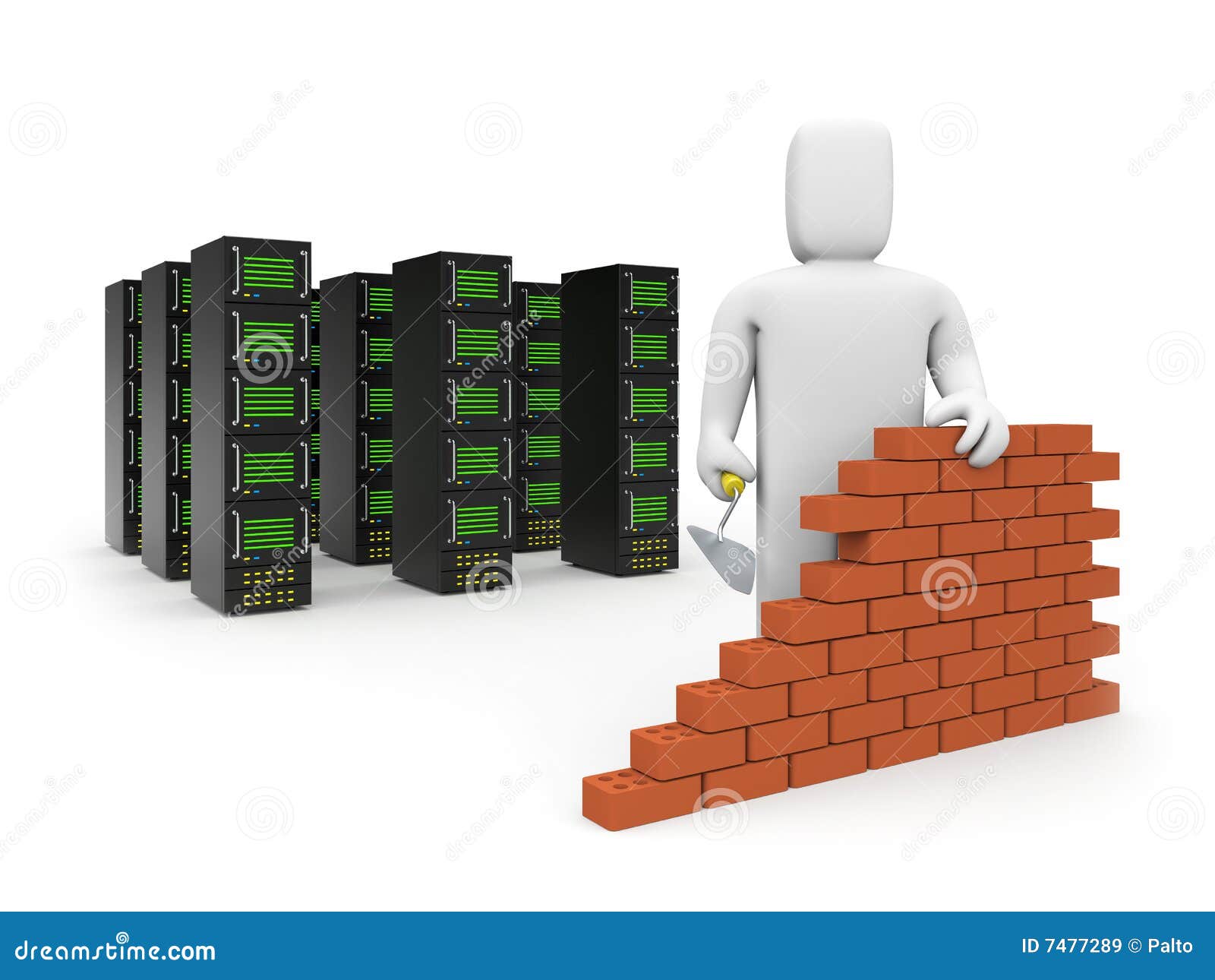 Security Firewall Building. Stock Illustration - Illustration of ...