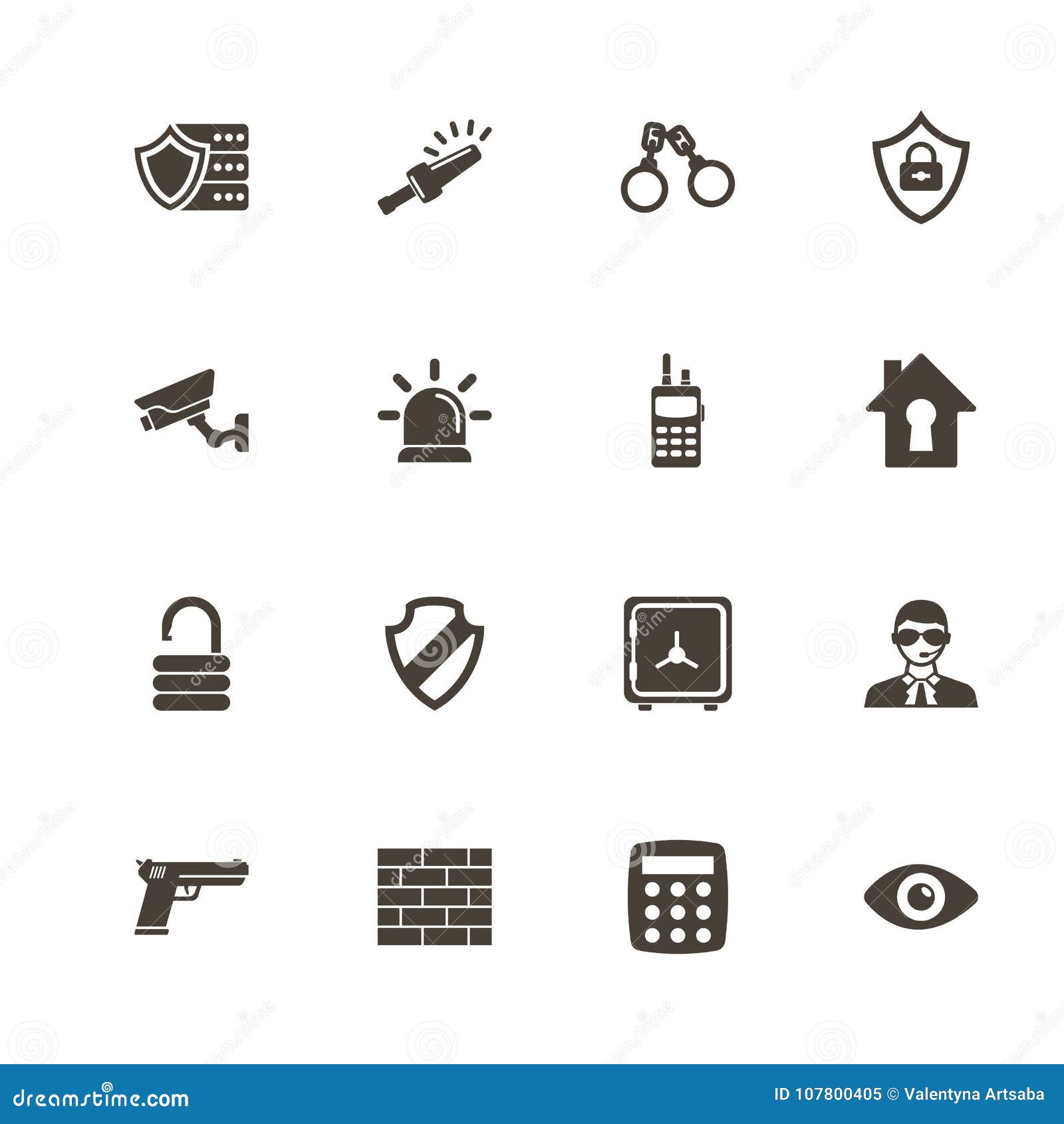 Security - Flat Vector Icons Stock Vector - Illustration of interface ...
