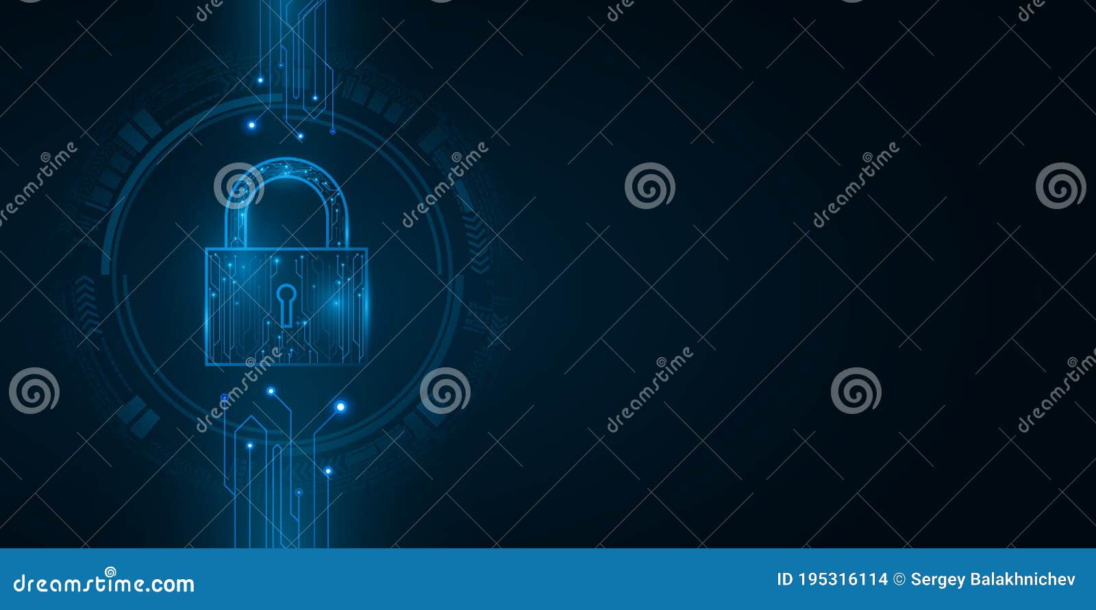 Security Futuristic Lock in User Interface with HUD Elements. Password ...