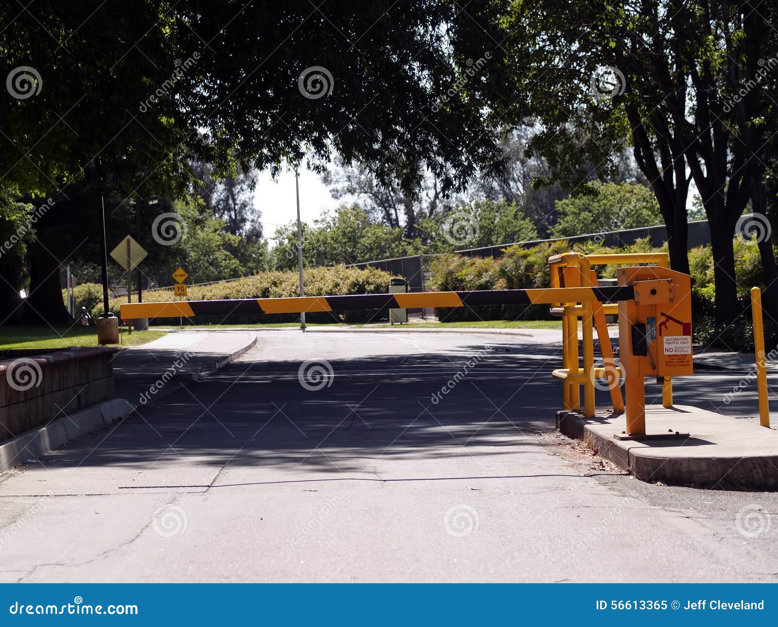 Security Gate on California State University Campus Stock Image - Image ...