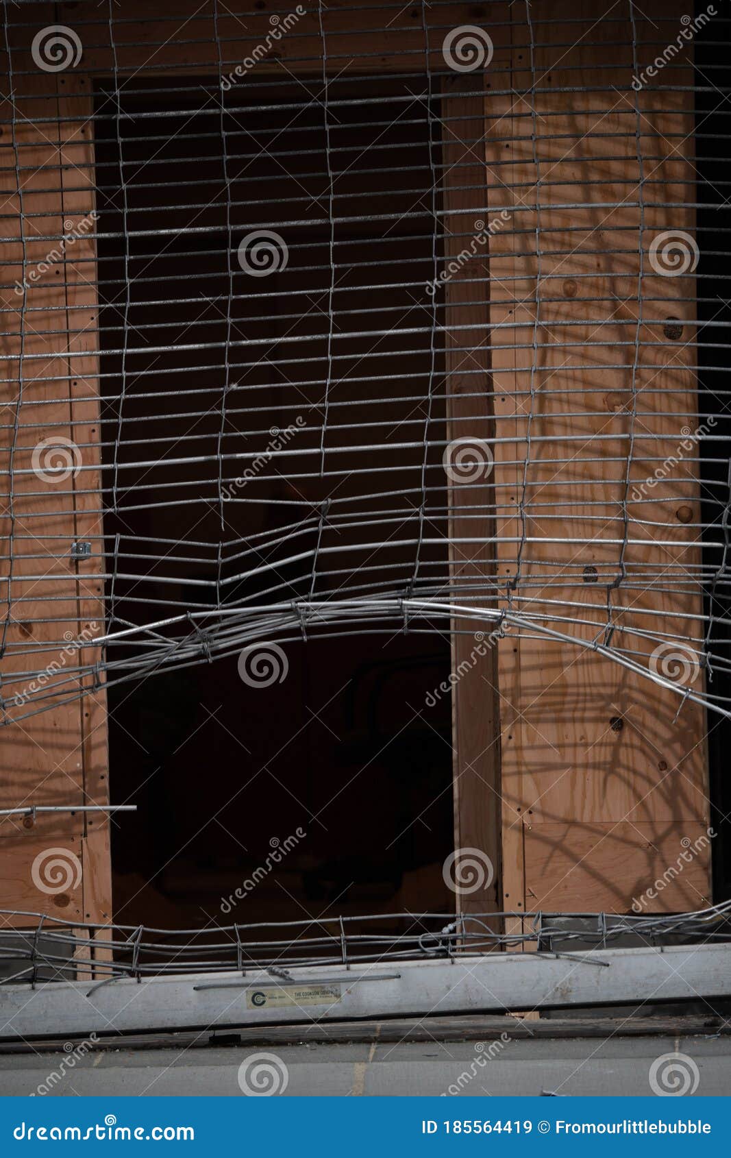 Security Gate Damaged by Looters Stock Image - Image of heavy ...