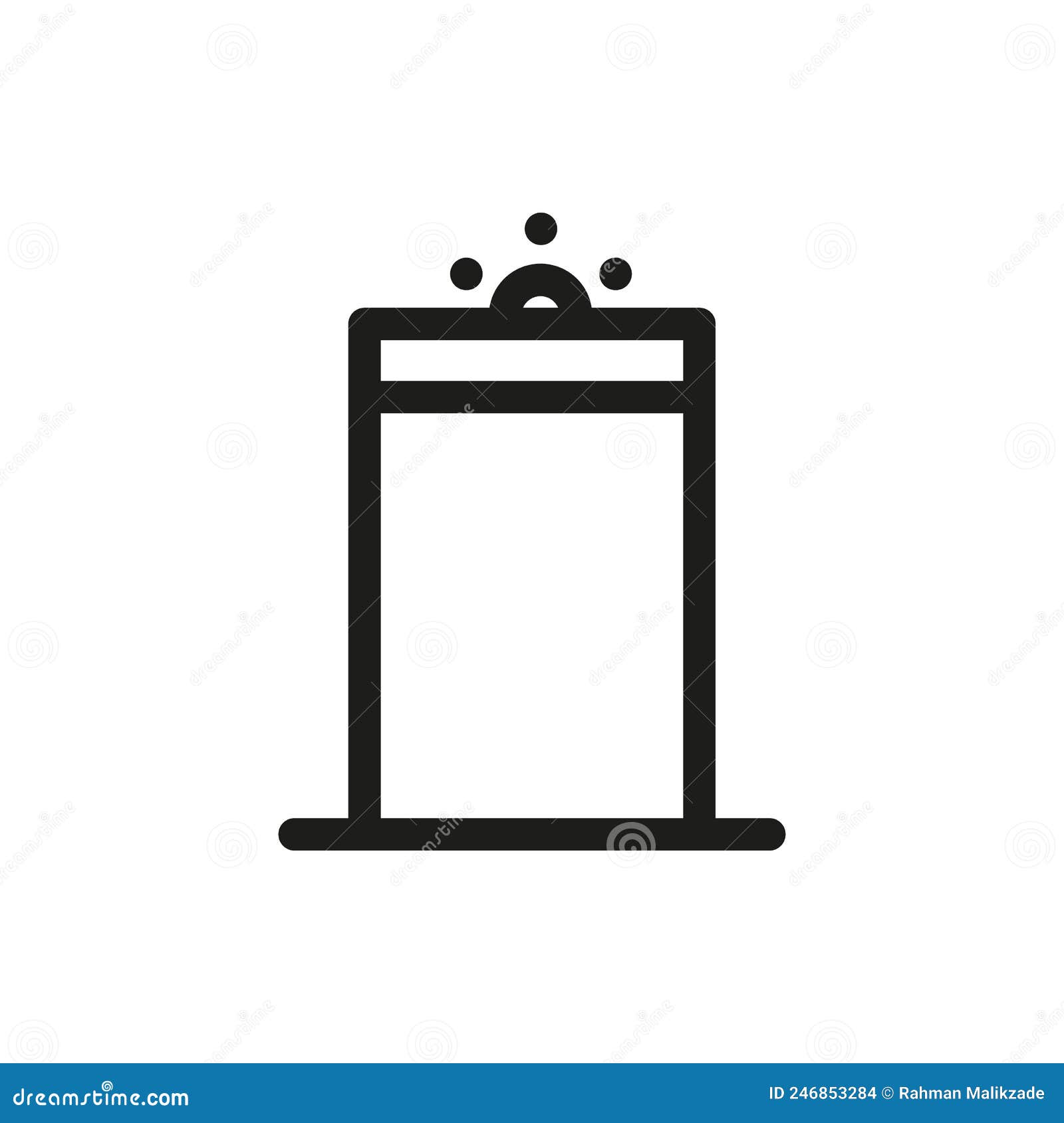 Security Gate Vector. Access Door or Security Scanner Icon Stock Vector ...