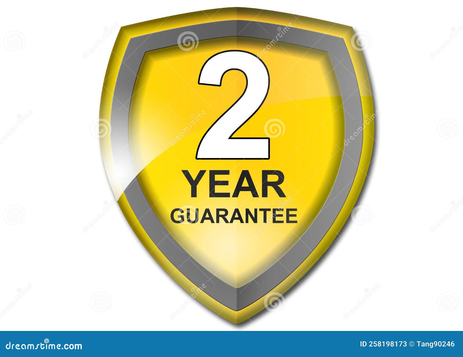 Security Guaranteed Two Year Shield Stock Illustration - Illustration ...