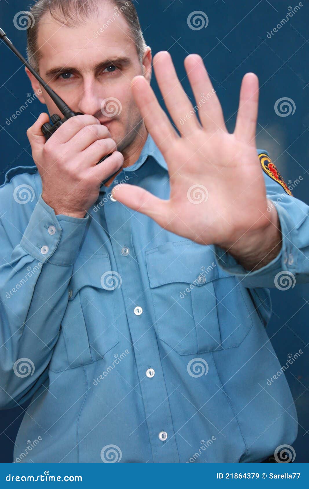 Security guard stock image. Image of radio, outdoors - 21864379