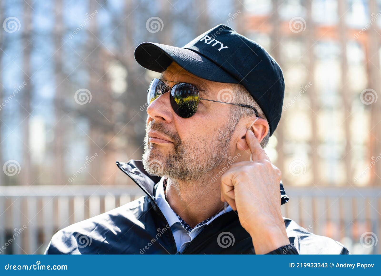 Security Guard or Agent Standing Stock Image - Image of safety ...