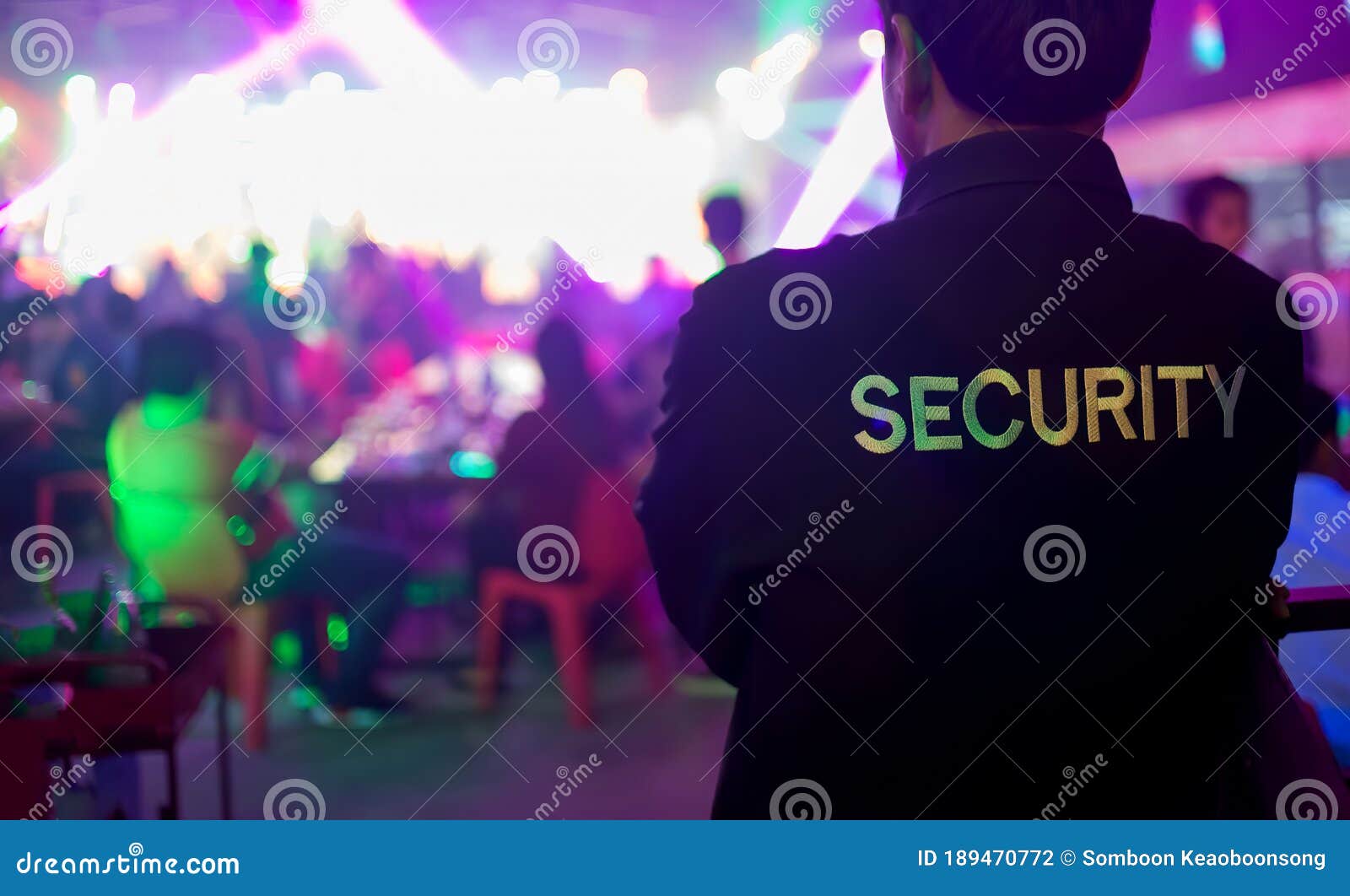 Security Guard Asian in a Nightclub Stock Photo - Image of party, duty ...