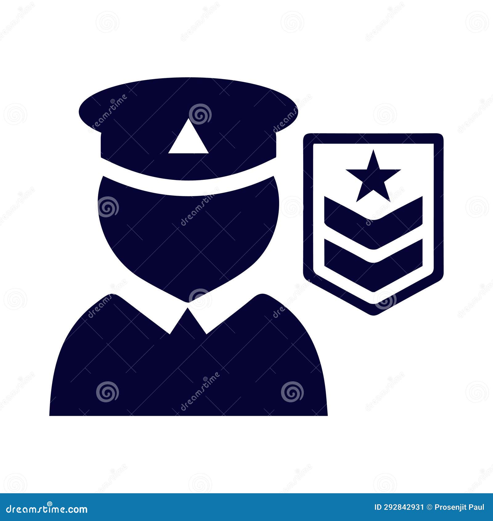 Security Guard, Badge, Army, Man, Army Badge Icon Stock Vector ...