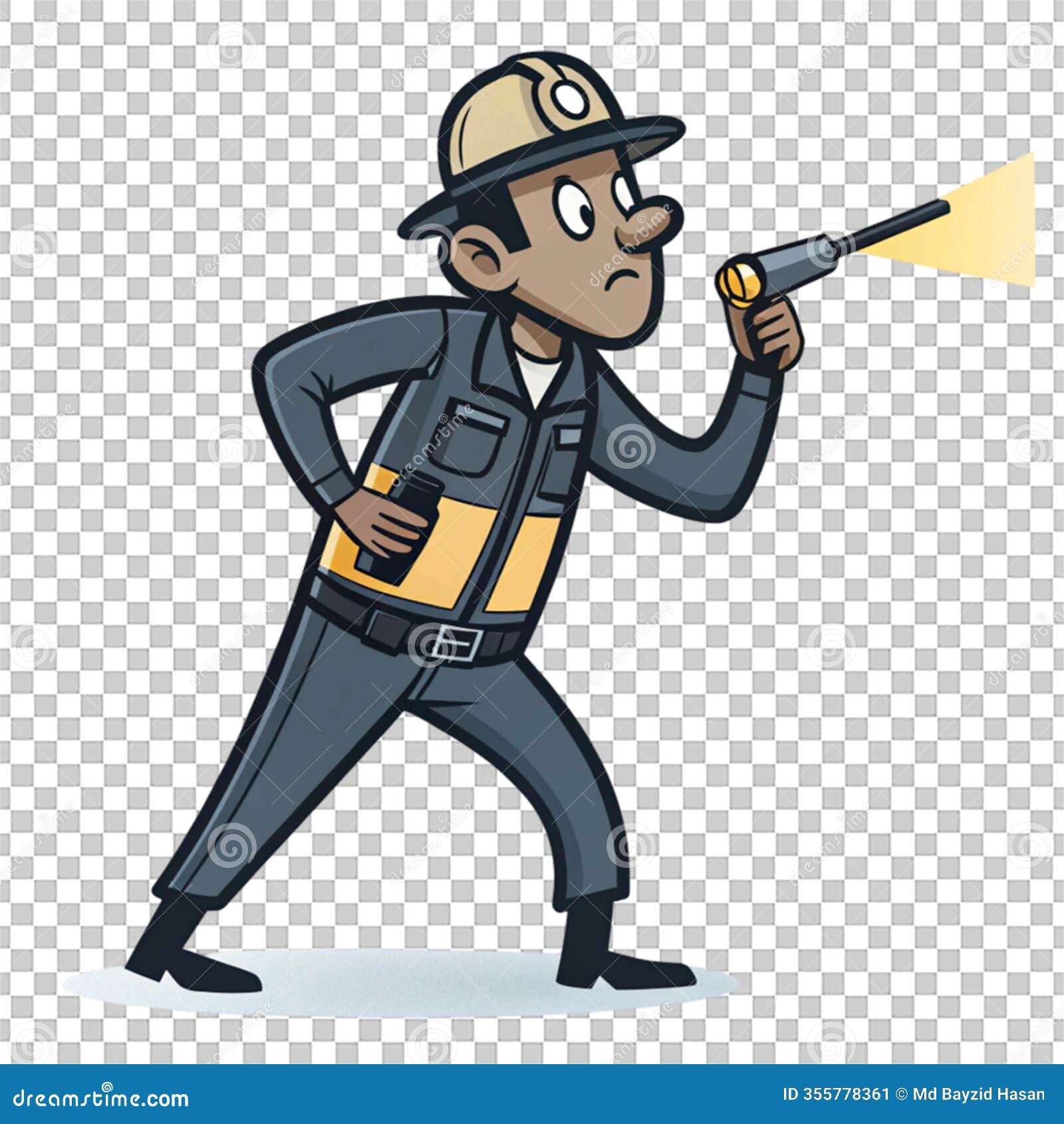 Security Guard 3D Icon with Bold Design Isolated on White Background ...