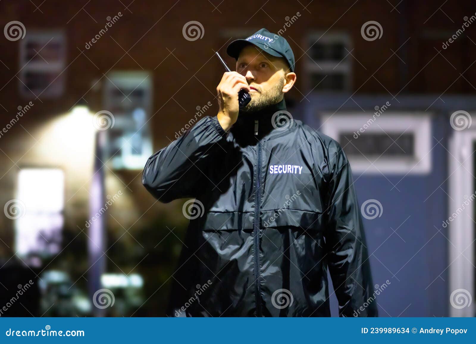 Security Guard at Entrance Gate Stock Photo - Image of bodyguards ...