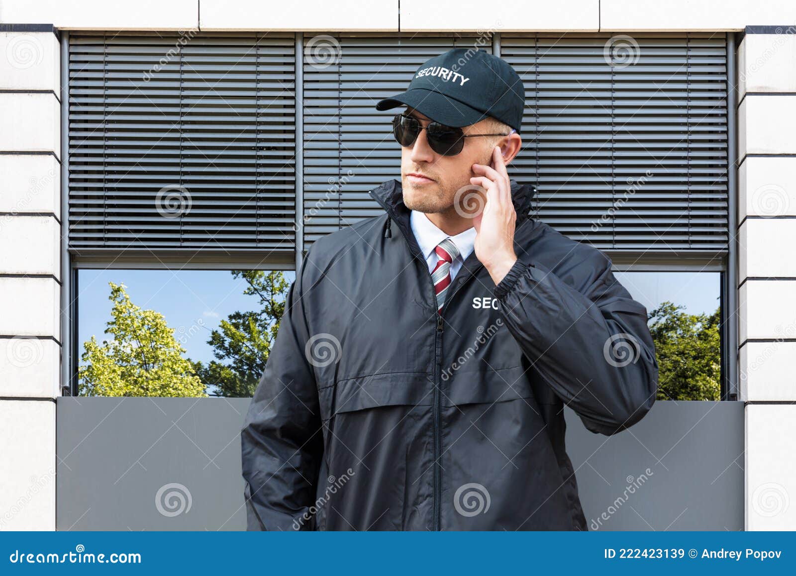 Portrait of Security Guard stock image. Image of occupation - 222423139