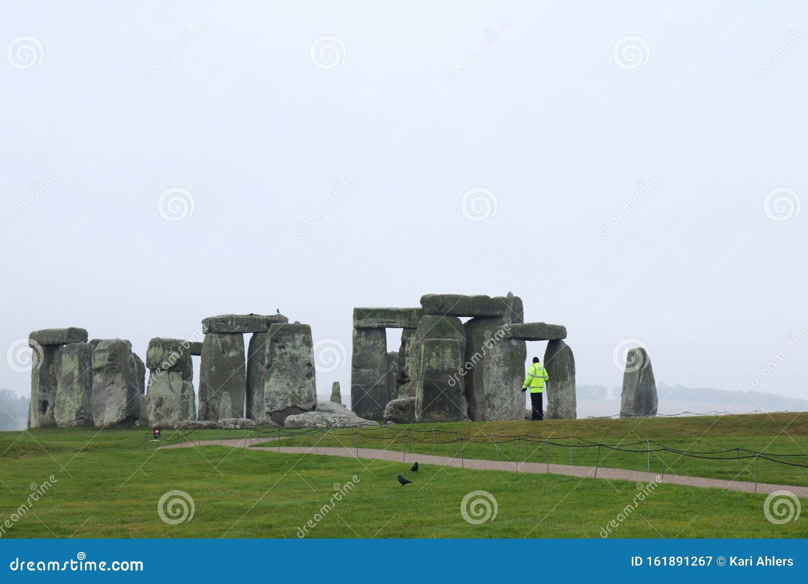 Security Guard in Front of Stonehenge in England Editorial Photography ...