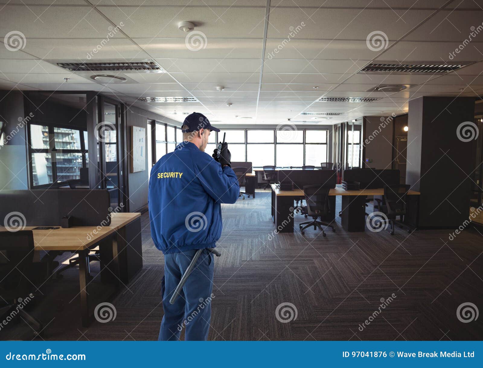 Security Guard Guarding the Office Stock Photo - Image of modern ...