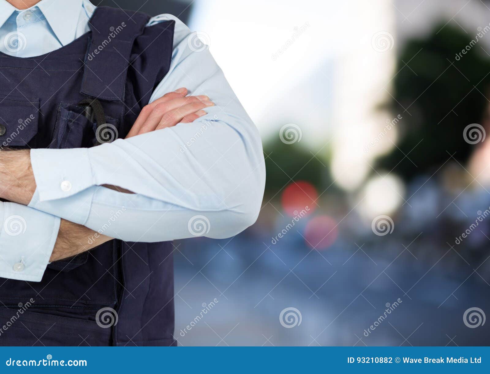 Security Guard Hands Folded in the Street Stock Photo - Image of ...