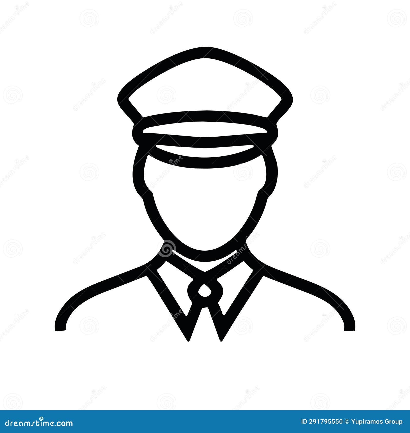 Security Guard Icon Illustration Stock Illustration - Illustration of ...
