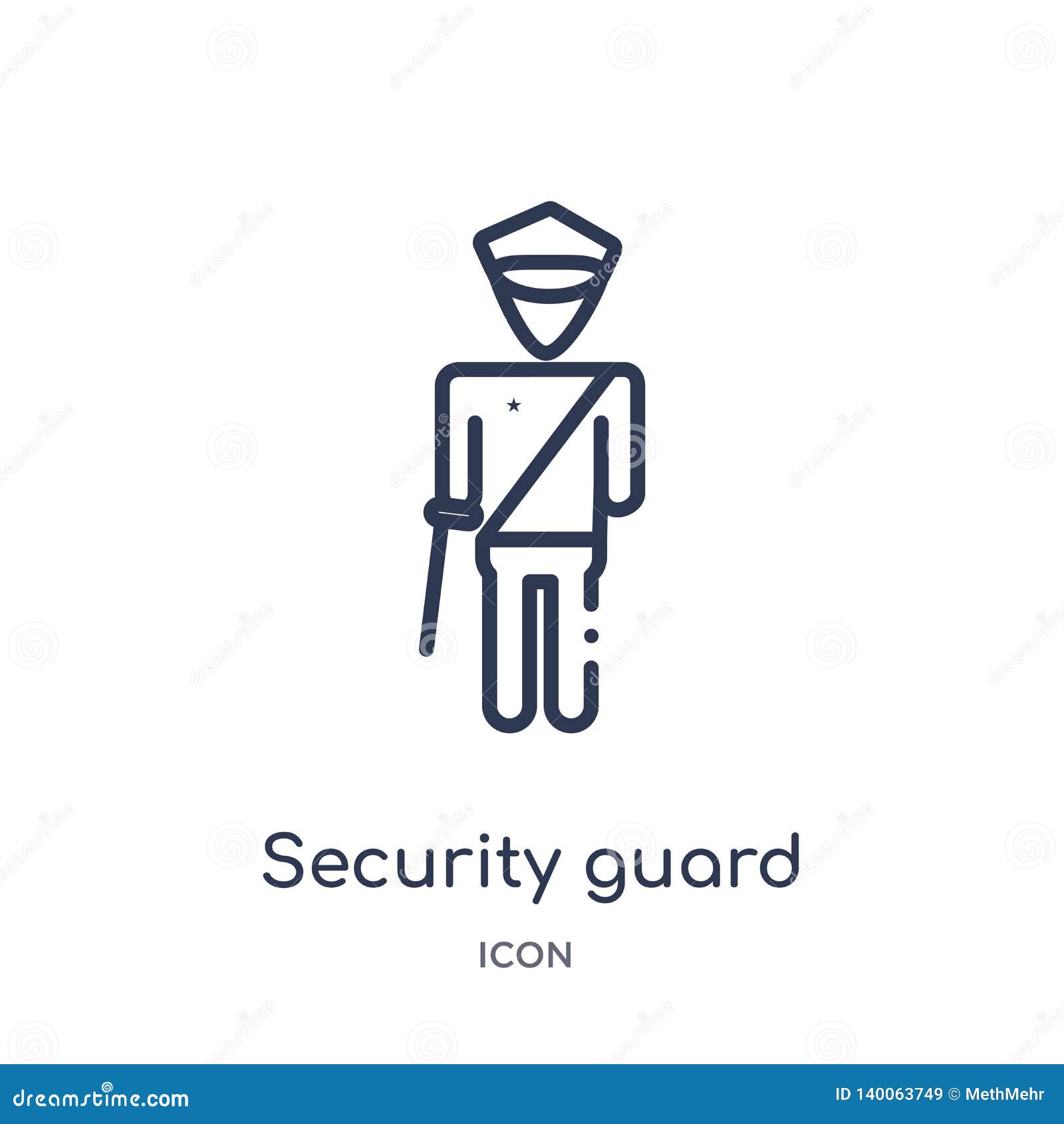 Security Guard Icon from Museum Outline Collection. Thin Line Security ...