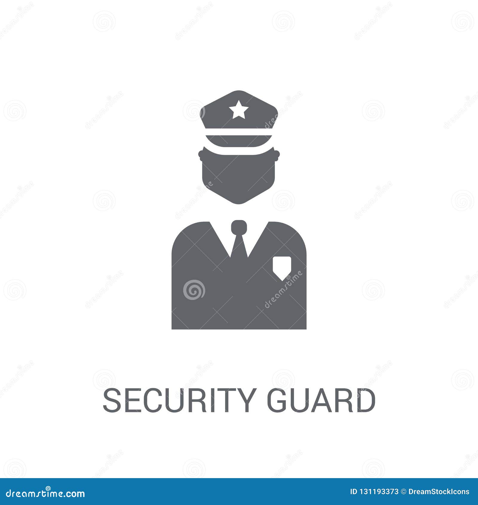 Security Guard Icon. Trendy Security Guard Logo Concept on White Stock ...