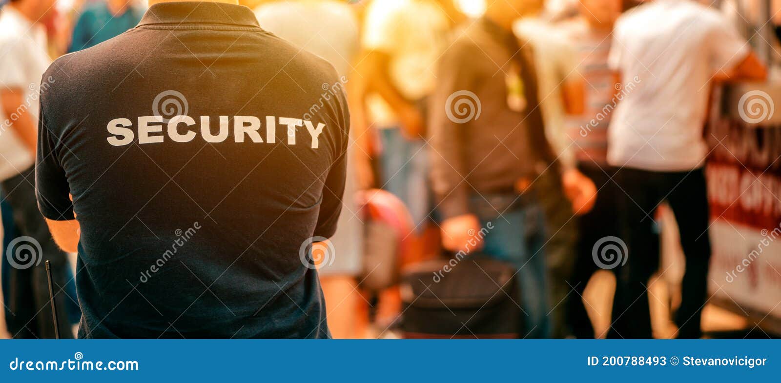 Security Guard at Live Festivale Event Stock Image - Image of guard ...