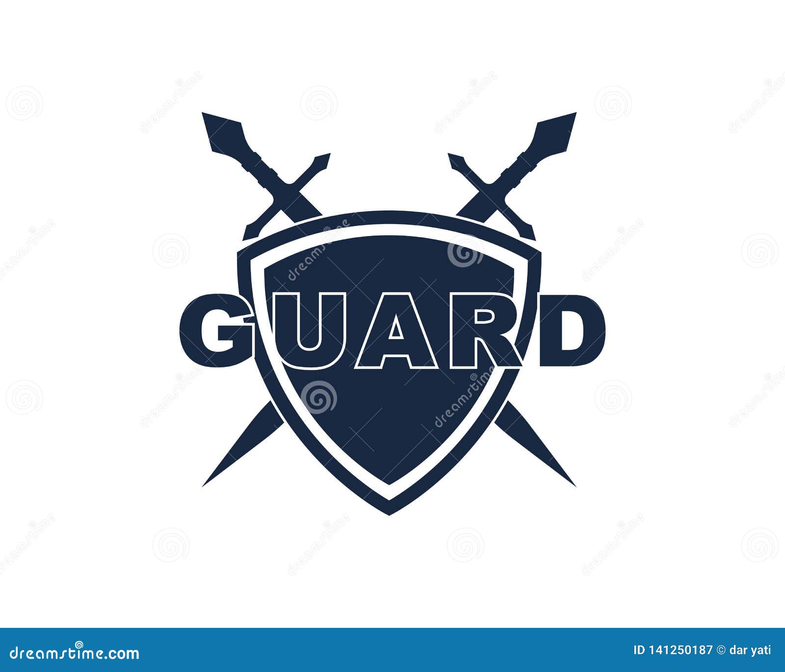 Security Guard Logo Design Vector Shield Stock Vector - Illustration of ...