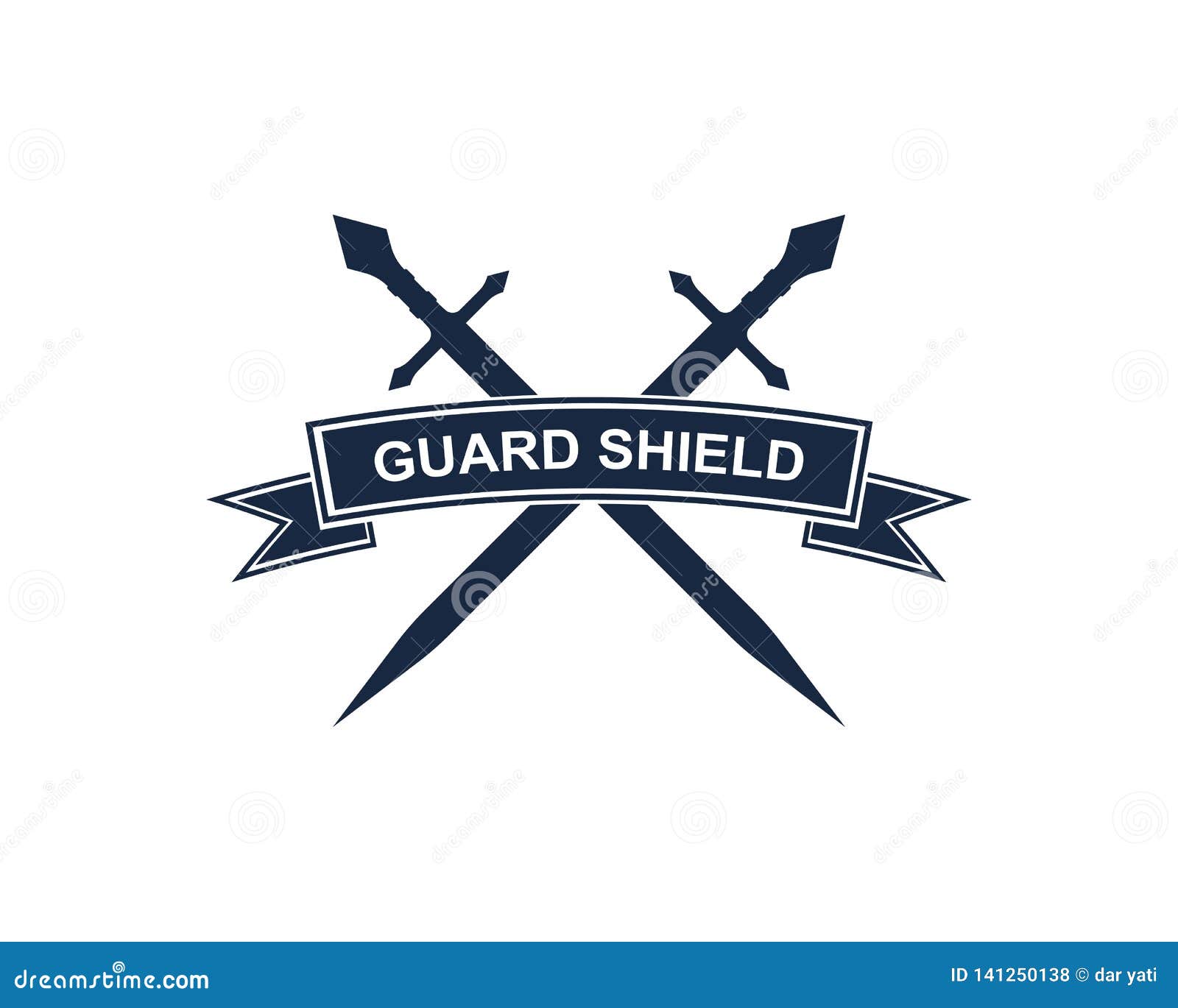 Security Guard Logo Design Vector Shield Stock Vector - Illustration of ...