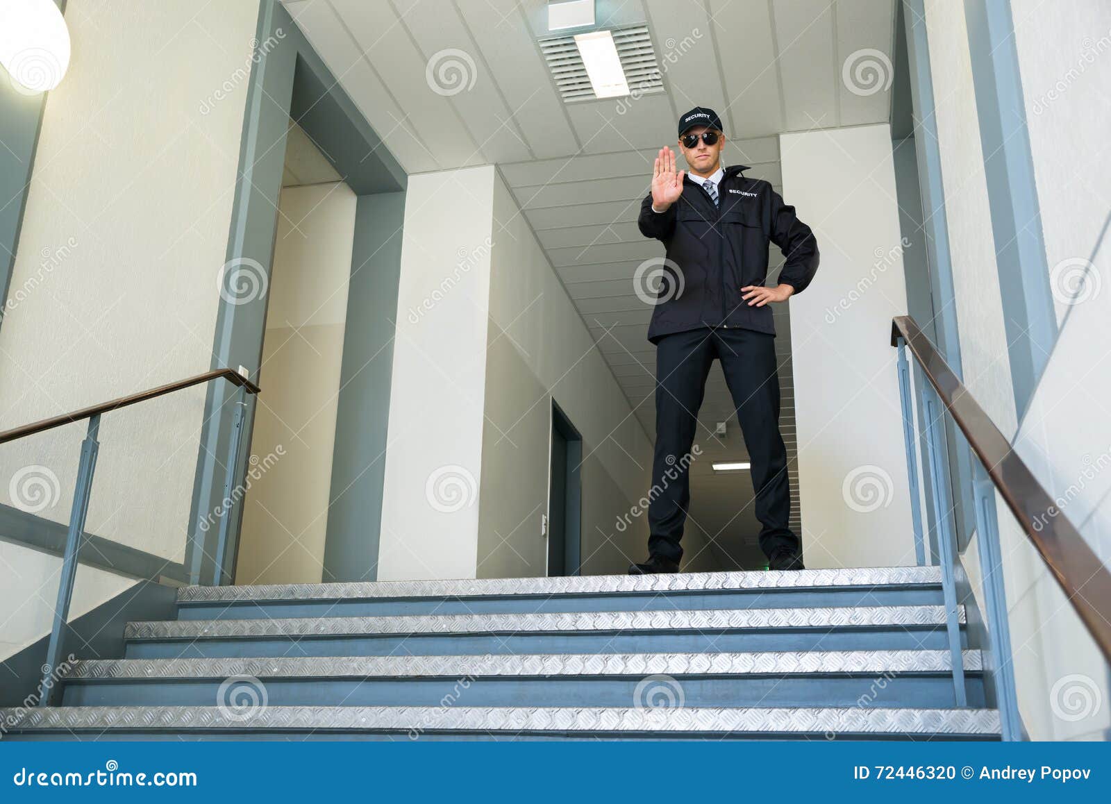 Security Guard Making Stop Gesture Stock Photo - Image of person ...