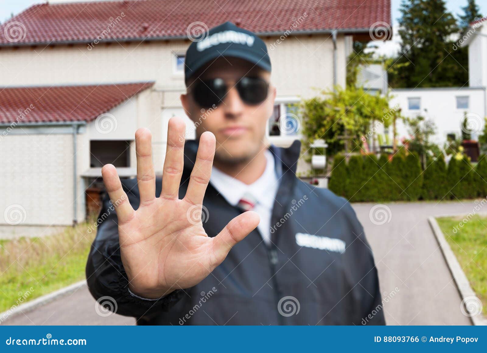 Security Guard Making Stop Gesture Stock Photo - Image of control ...