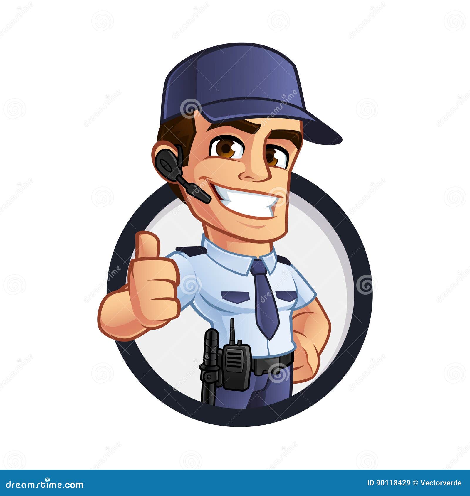 Security Guard Flat Set Vector Illustration | CartoonDealer.com #48888596