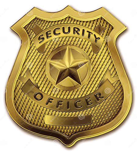 Security Guard Officer Badge Stock Illustration - Illustration of ...