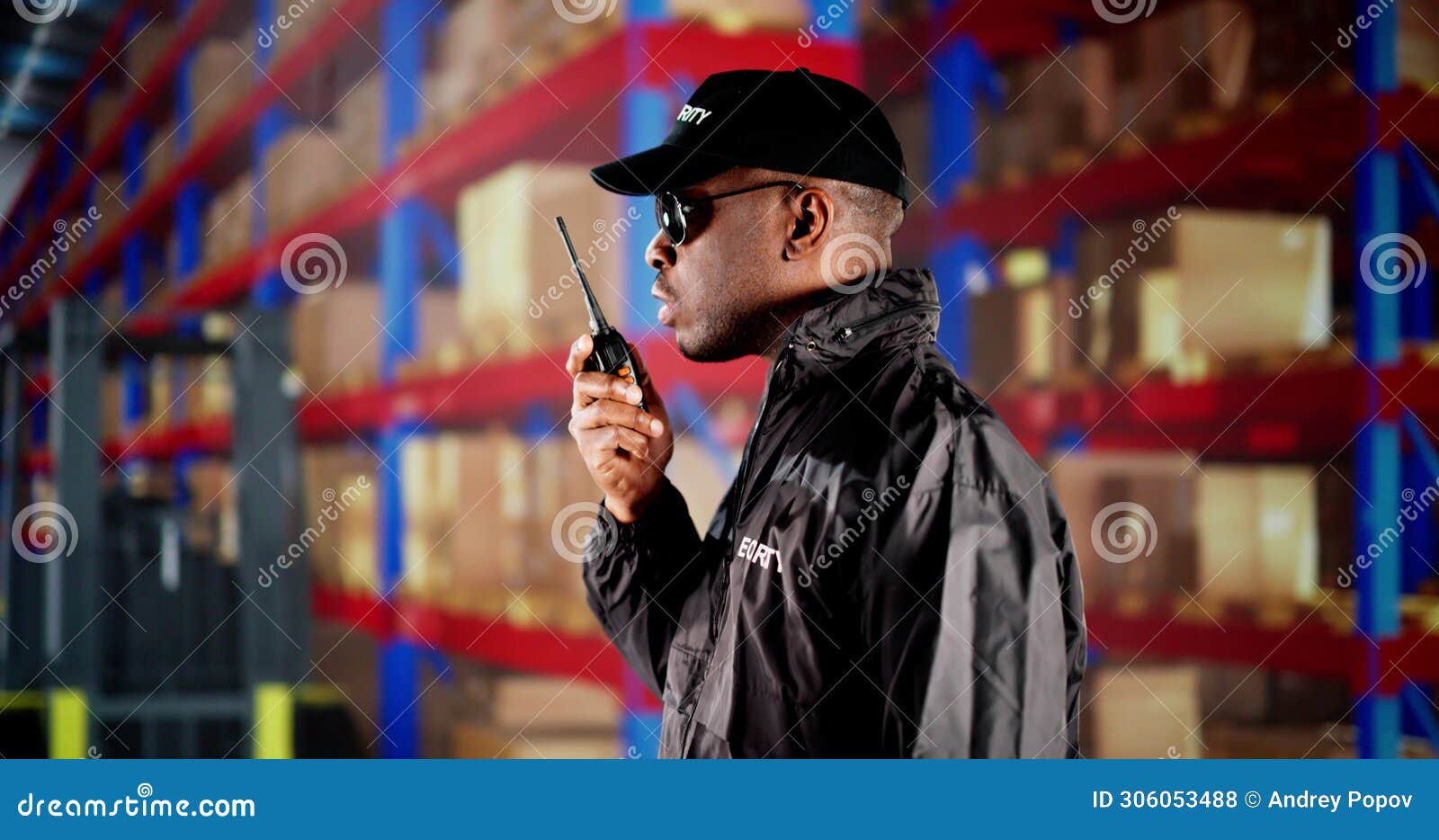 Security Guard Officer stock photo. Image of radio, bodyguard - 306053488