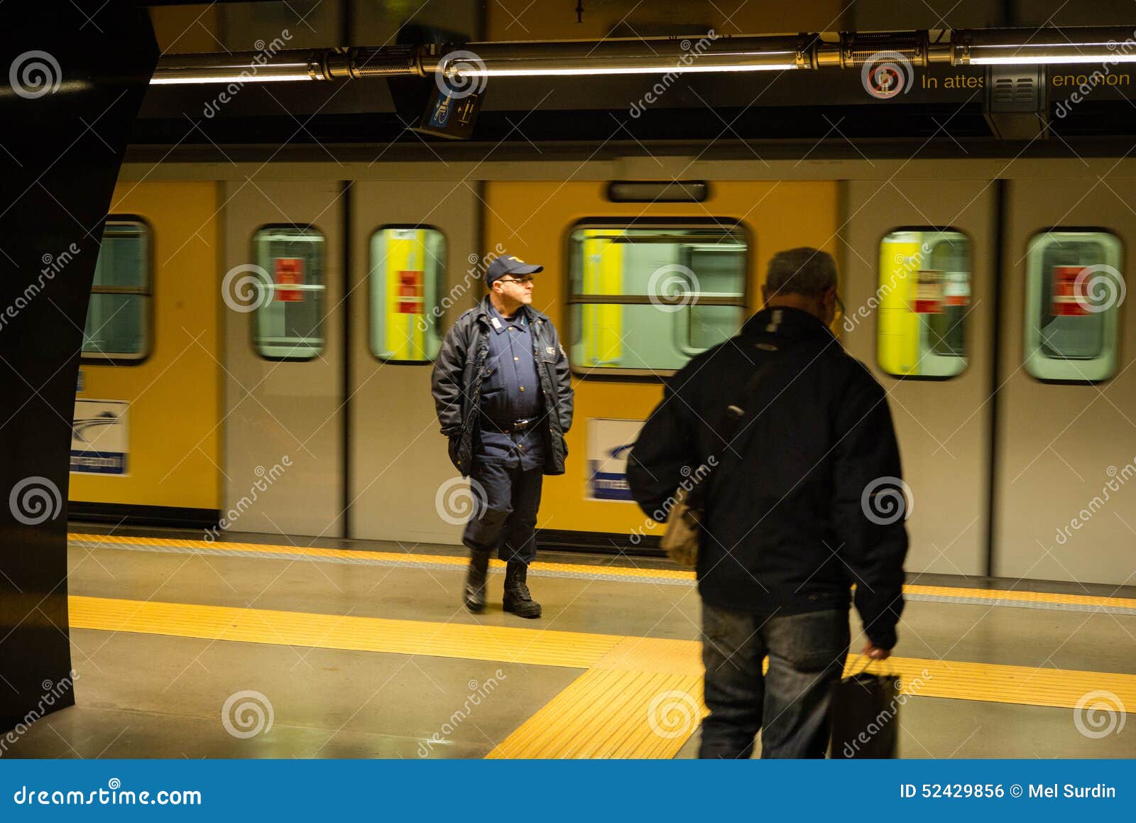 Security Guard and Passenger, Train Station, Naples, Italy Editorial ...
