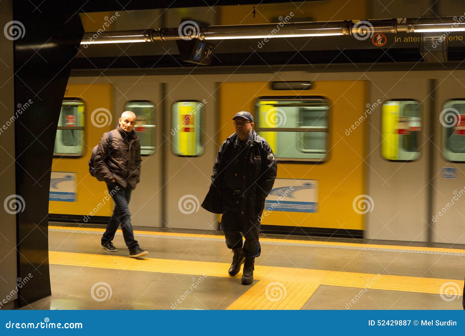 Security Guard and Passenger, Train Station, Naples, Italy Editorial ...