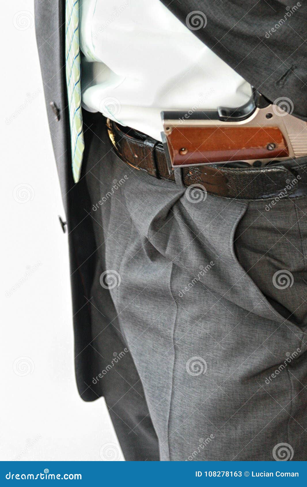 Security guard with pistol stock image. Image of bodyguard - 108278163