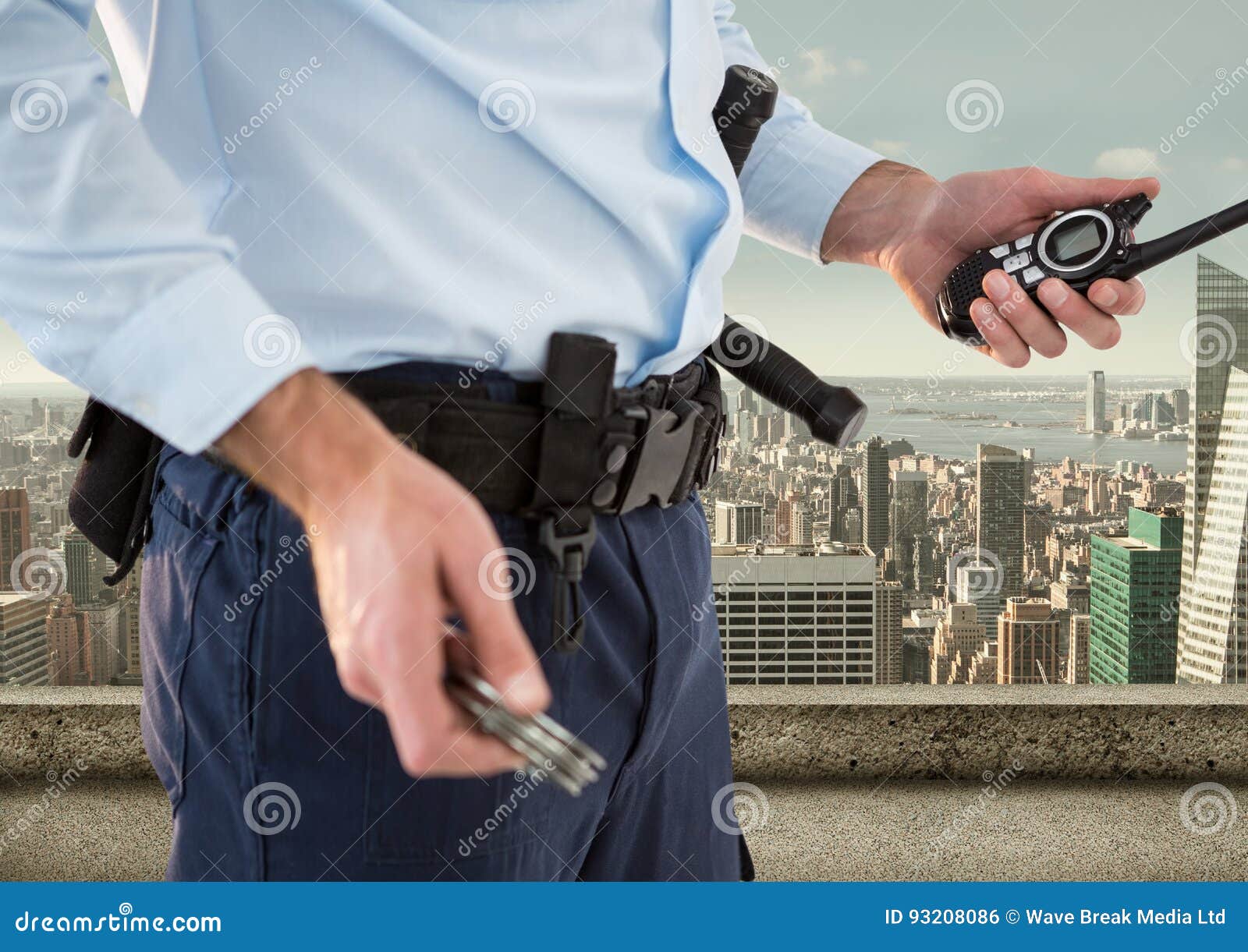 Security Guard in the Rooftop of the Building Stock Photo - Image of ...