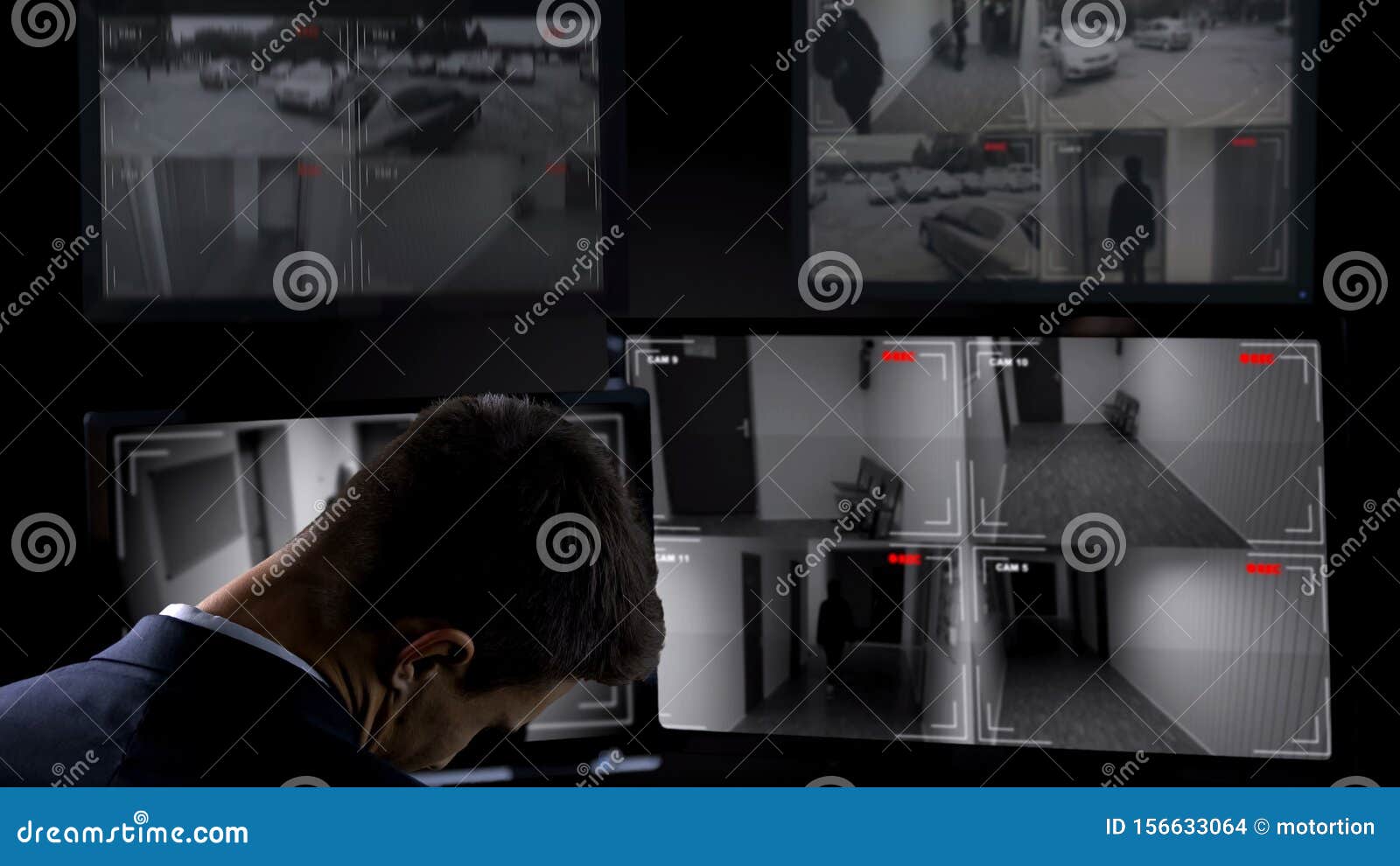Security Guard Sleeping in Front of Surveillance Camera, Twenty-for ...