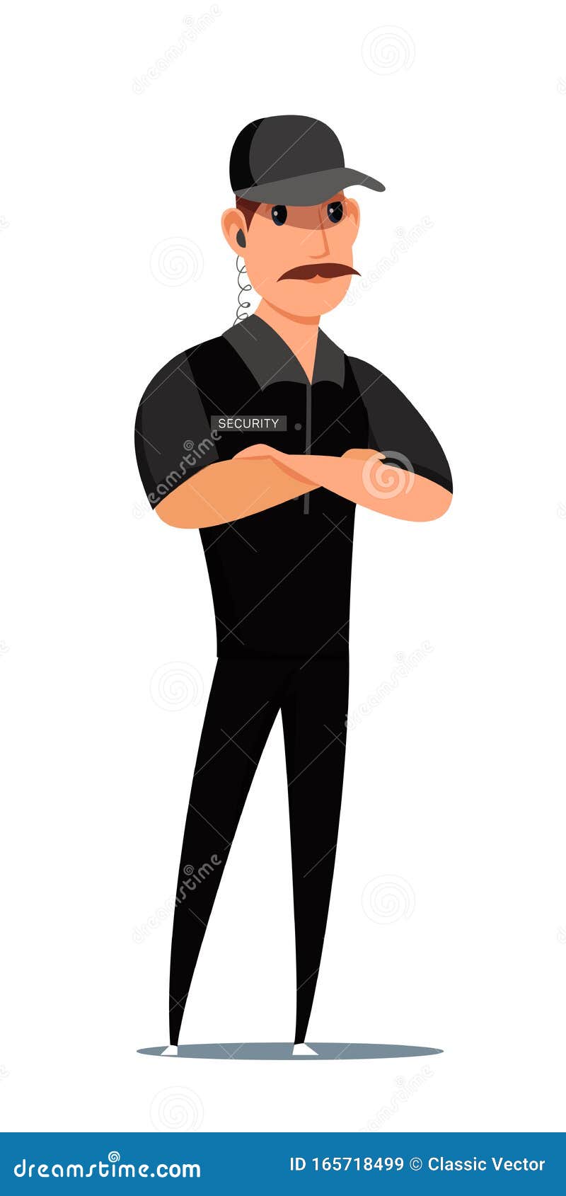 Security Guard, Staff Flat Vector Illustration Stock Vector ...