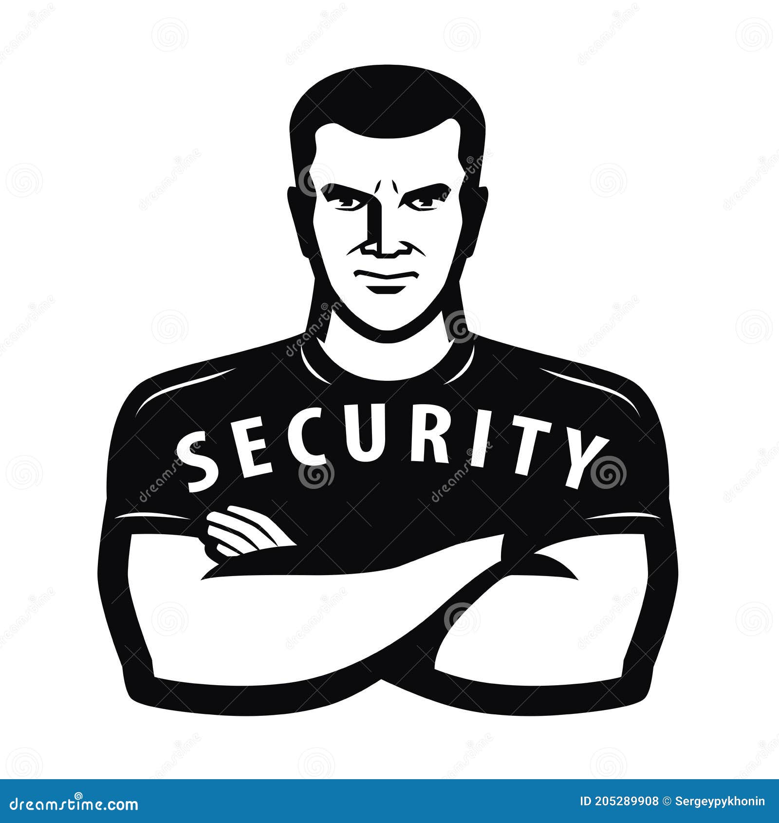Security Guard Symbol. Protection Concept Vector Illustration Stock ...