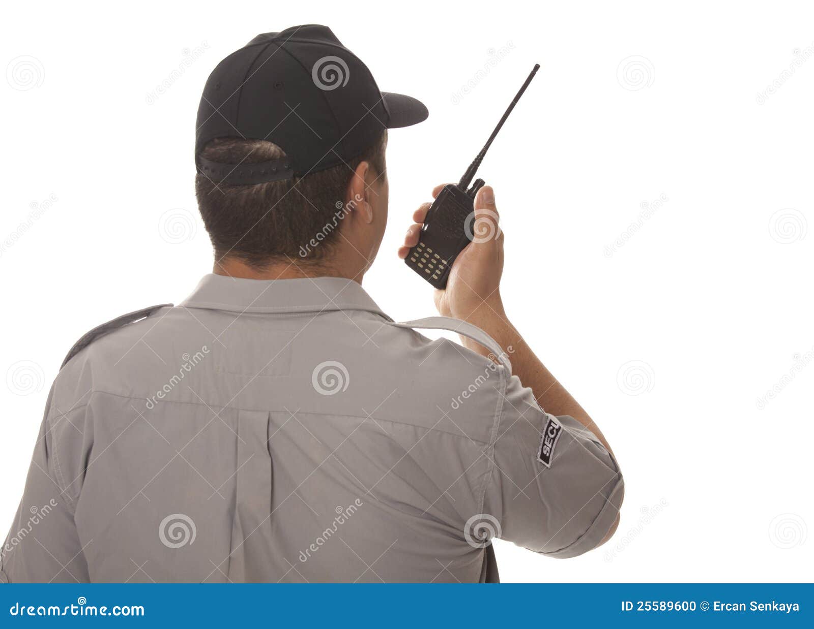 Security guard talking stock photo. Image of control - 25589600