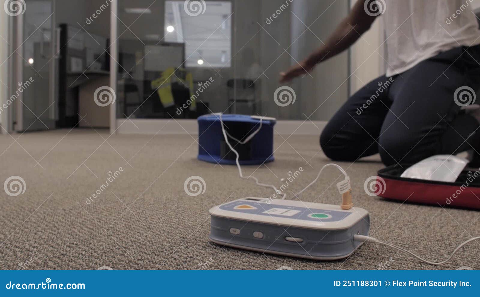 Security Guard Training for CPR First Aid with the AED. Stock Video ...