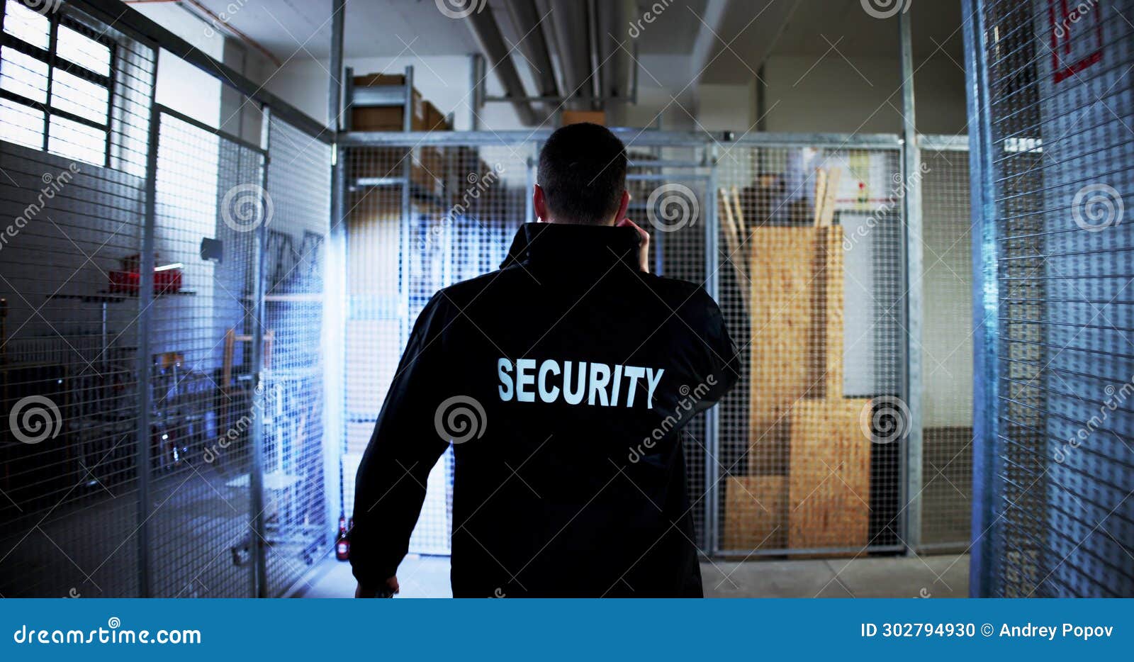 Security Guard Walking stock photo. Image of secure - 302794930