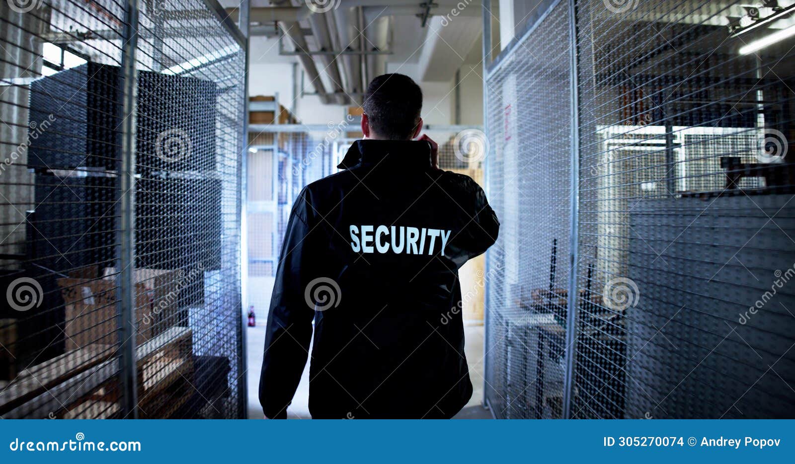Security Guard Walking stock photo. Image of safe, manned - 305270074