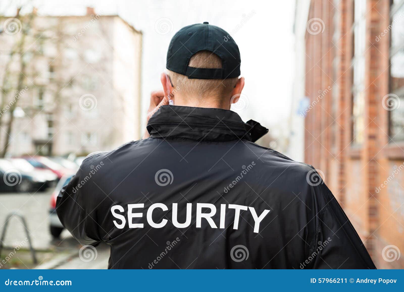 Security Guard Wearing Jacket Stock Image - Image of prevention, secure ...