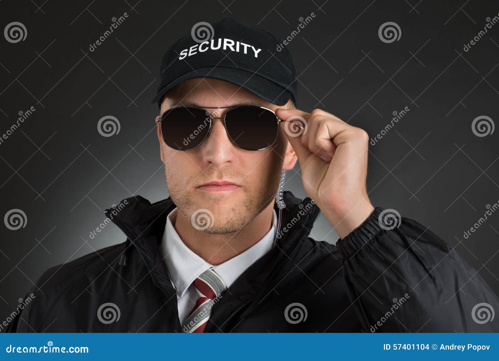 Security Guard Wearing Sun Glasses Stock Photo - Image of portrait ...